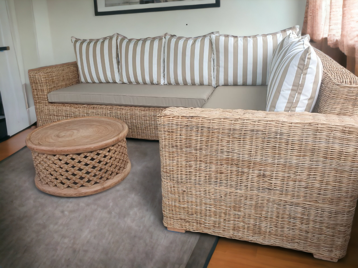 Kubu Rattan Furniture L-shaped Corner 6-Seater Set (High-back design)